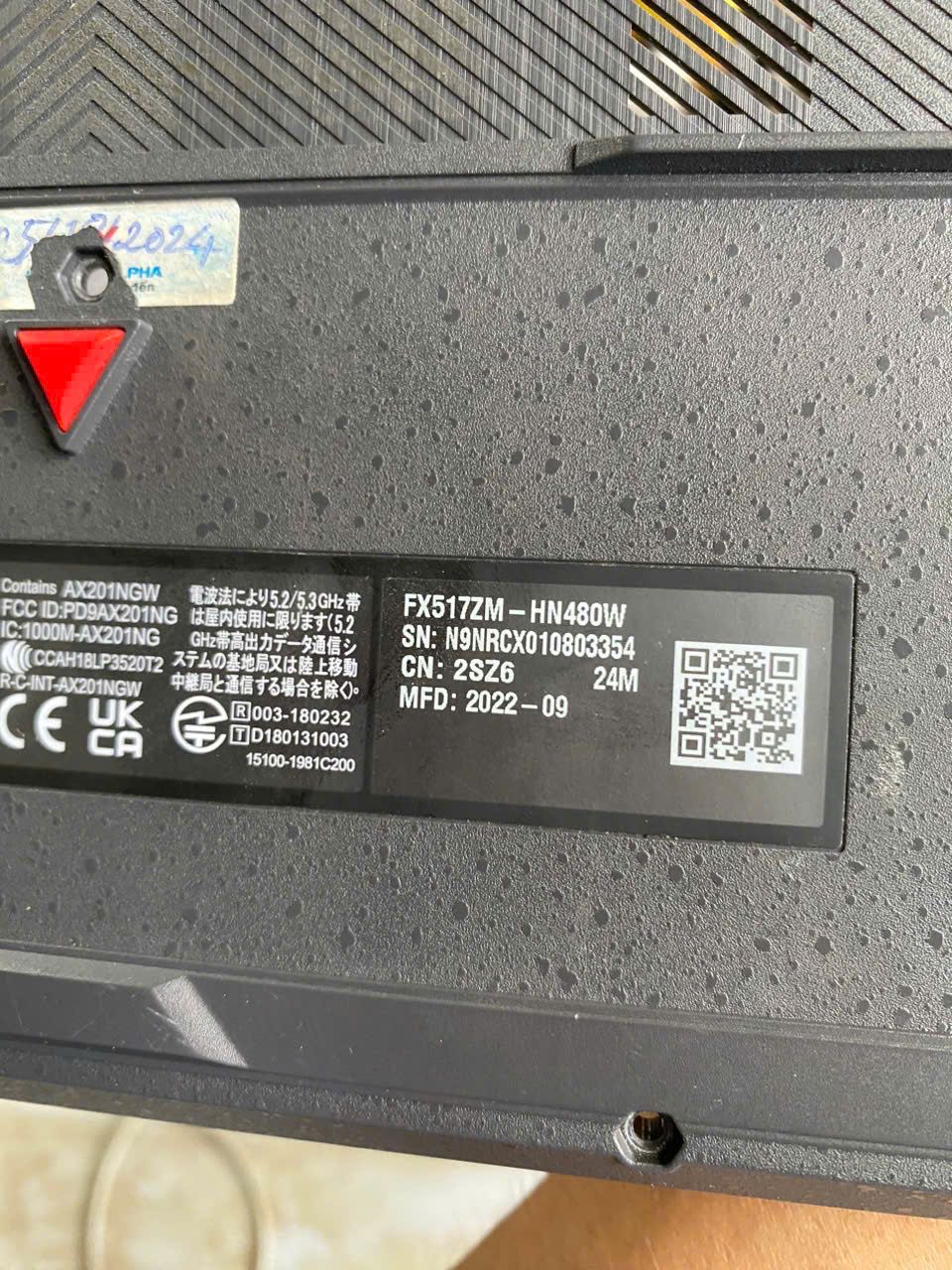 Thay vỏ mặt D Laptop ASUS TUF Gaming F15 FX517 FX517Z FX517ZE FX517ZM ...